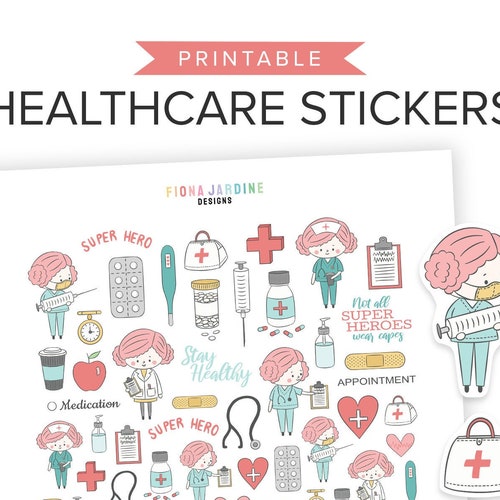 Nurse and Doctor Printable Planner Stickers Nurse Stickers - Etsy