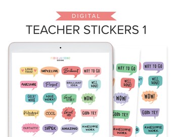 Classroom Digital Stickers - Etsy