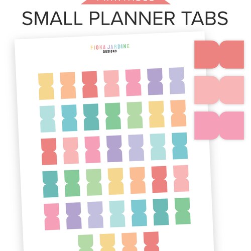 Small Monthly Printable Planner Tabs for Daily Planners - Etsy