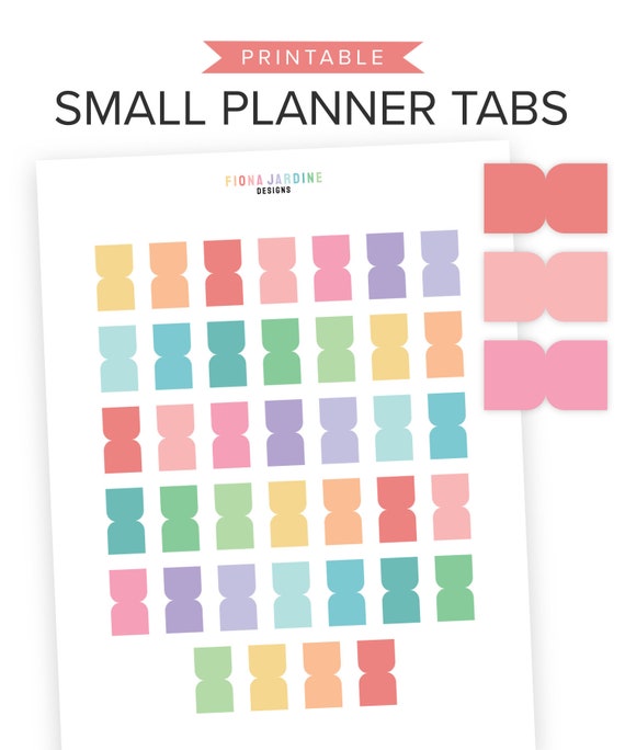 Plain Printable Index Tabs for Organizing Planner DIY Rainbow | Etsy
