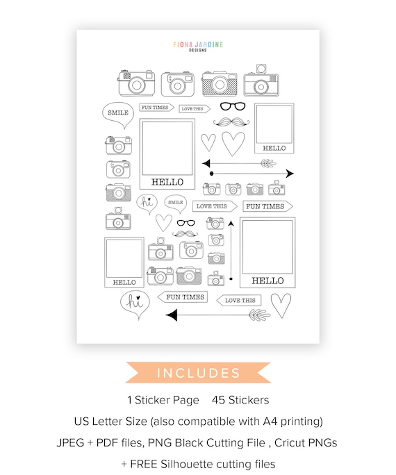 Paper Photography Stickers KC1081 Planner Stickers Journal Stickers Old ...