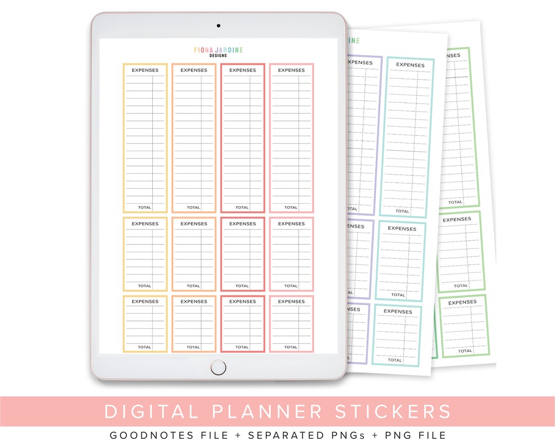 Expense Tracker Digital Planner Stickers, Budget Planning Digital ...
