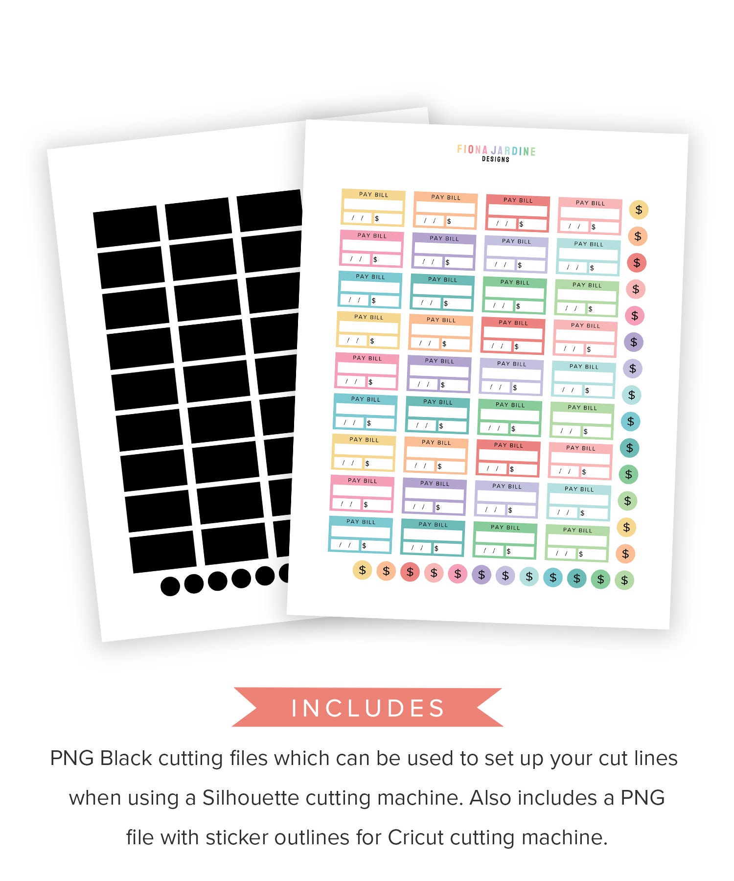 Pay Bill Printable Planner Stickers Bill Reminder Printable | Etsy