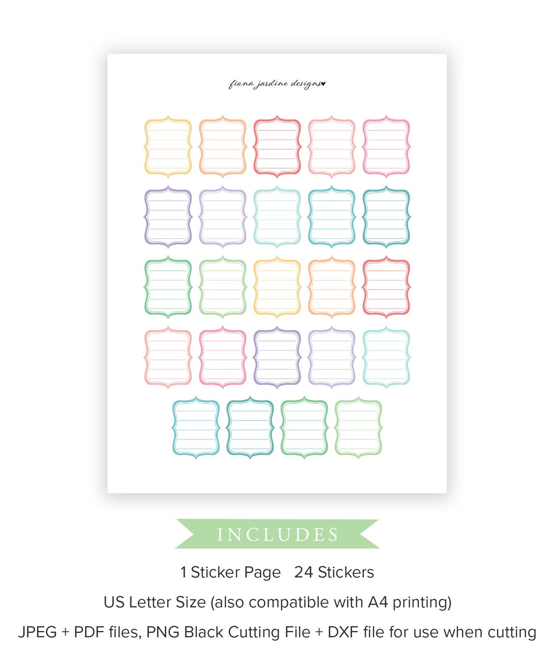 Printable Journal Stickers for Daily Planner Lined Journaling | Etsy