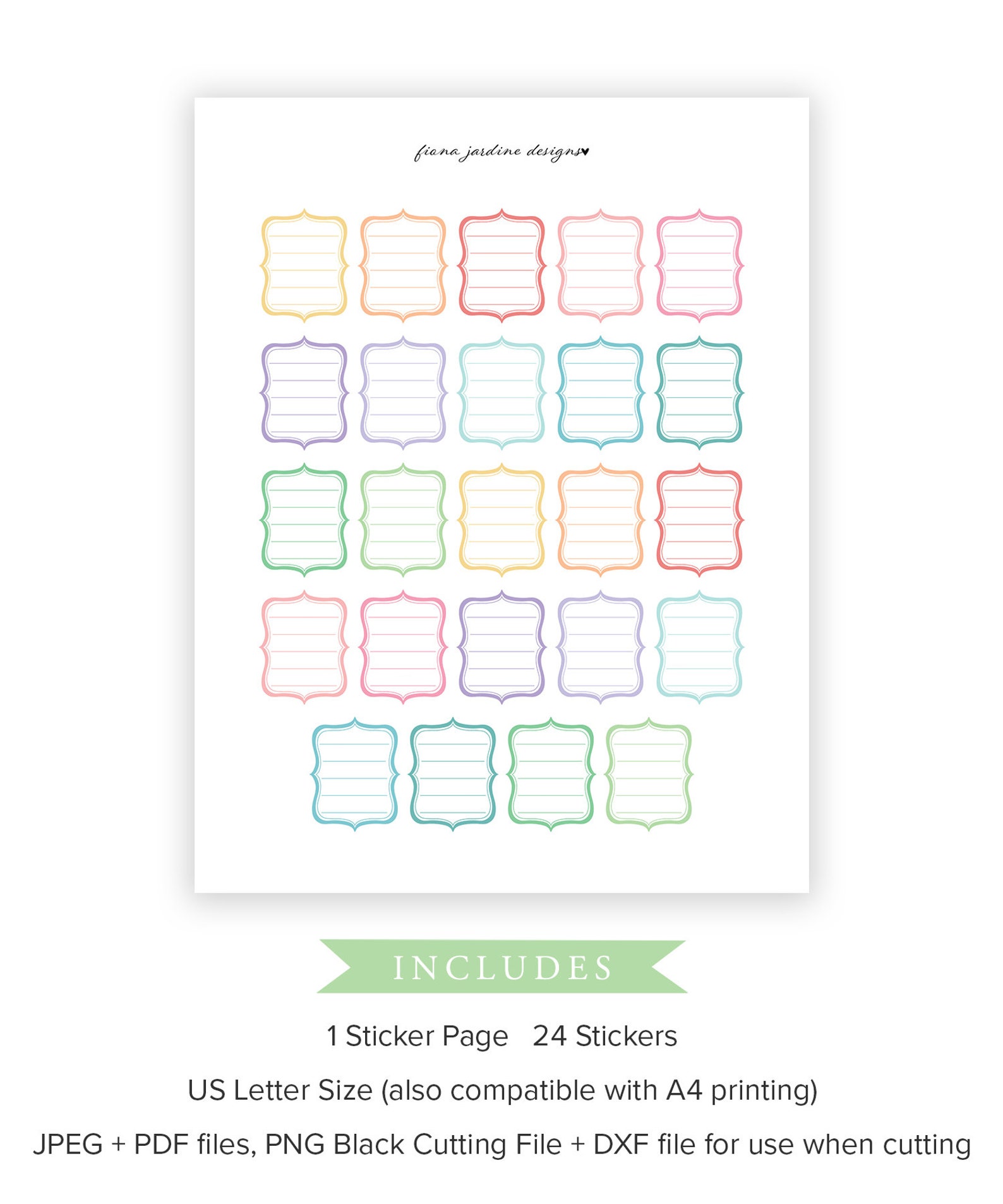 Printable Journal Stickers for Daily Planner Lined Journaling | Etsy
