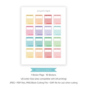 30 Day Habit Tracker Printable Planner Stickers, Daily Planner ...