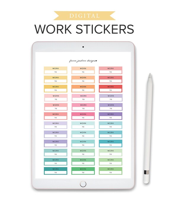 Digital Planner Work Stickers Work Planner Stickers for | Etsy