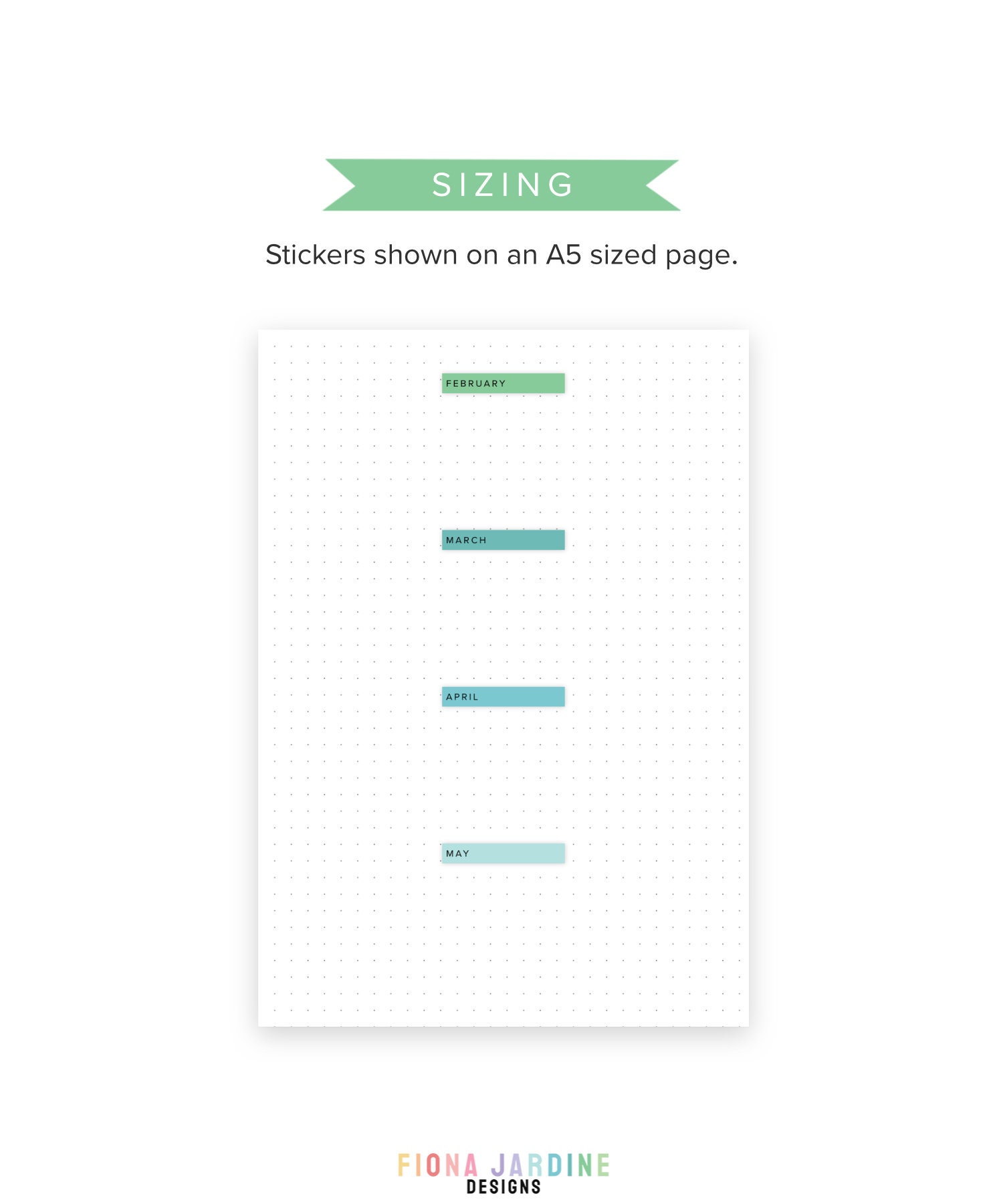 Months of the Year Printable Planner Stickers Daily Planner | Etsy