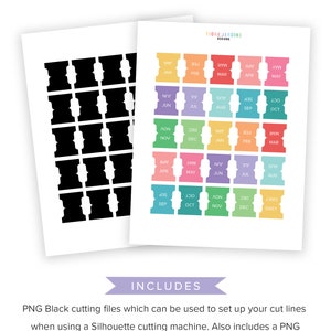 Small Monthly Printable Planner Tabs for Daily Planners | Etsy