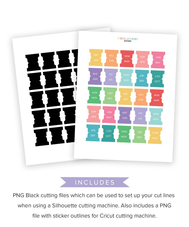 Small Monthly Printable Planner Tabs for Daily Planners | Etsy