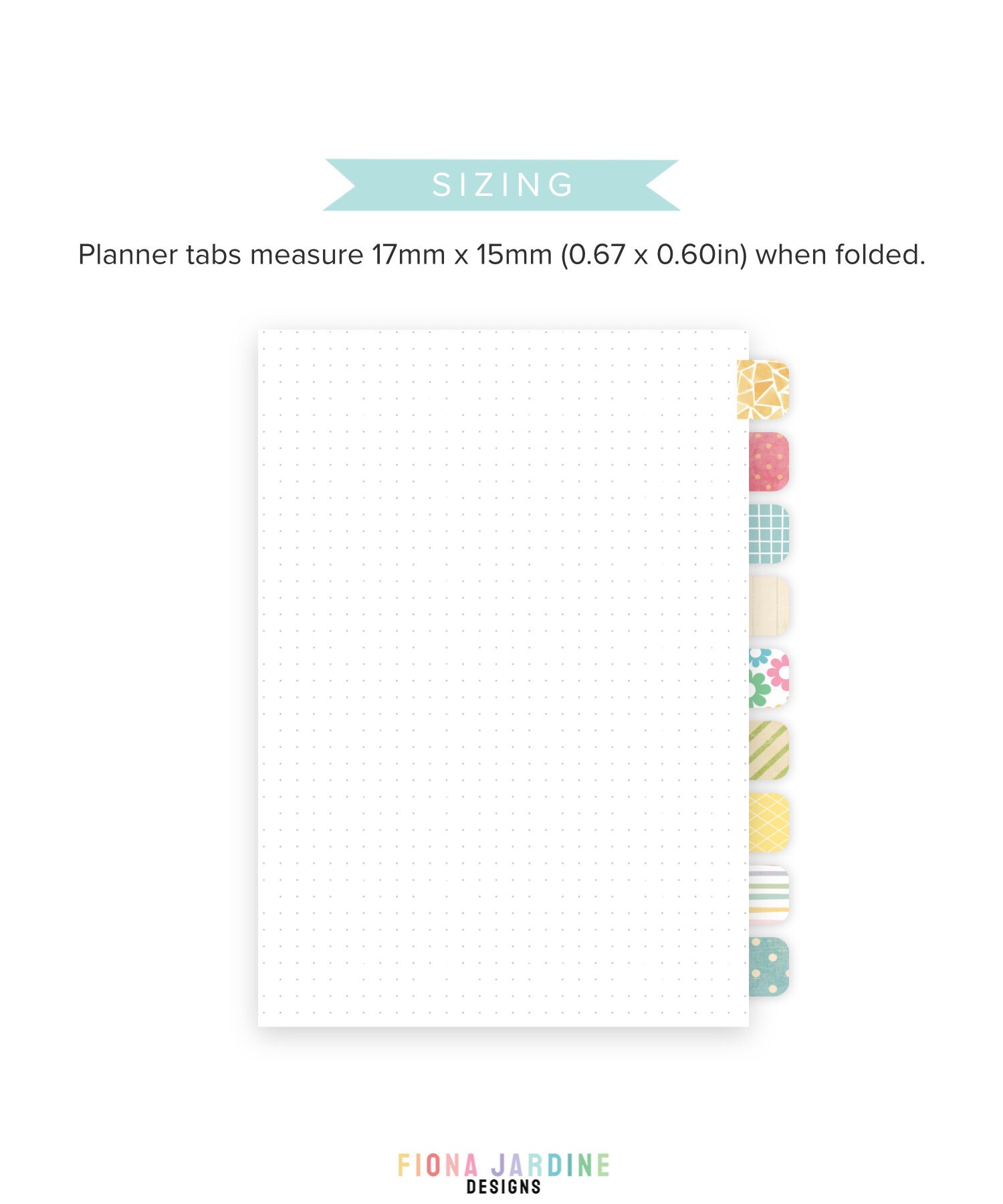 Patterned Printable Index Tabs for Organizing Planner DIY | Etsy