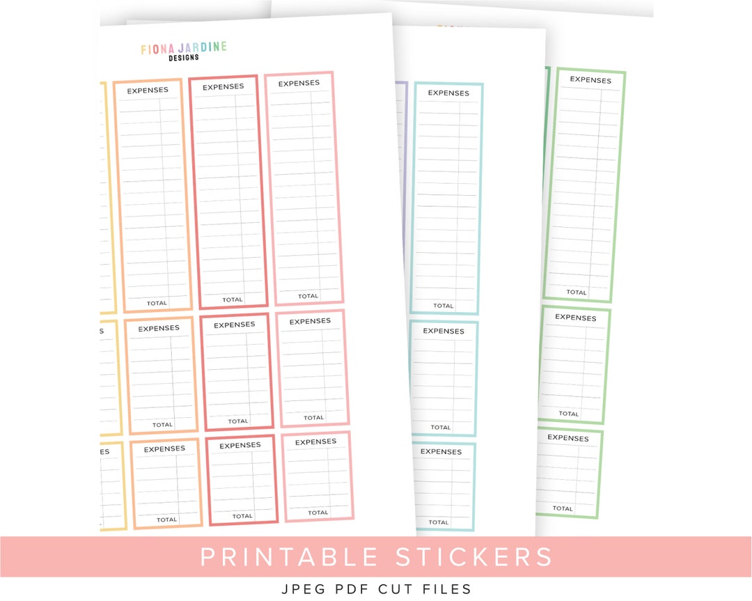 Expense Tracker Printable Planner Stickers, Budget Planning Printable ...