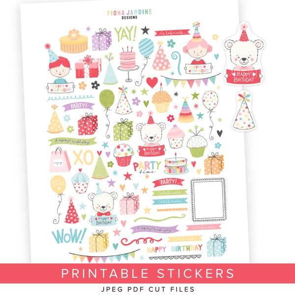 Birthday Planner Stickers - Etsy