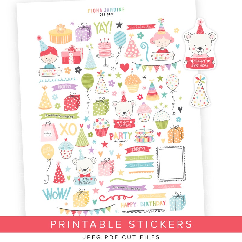 Birthday Planner Stickers - Etsy