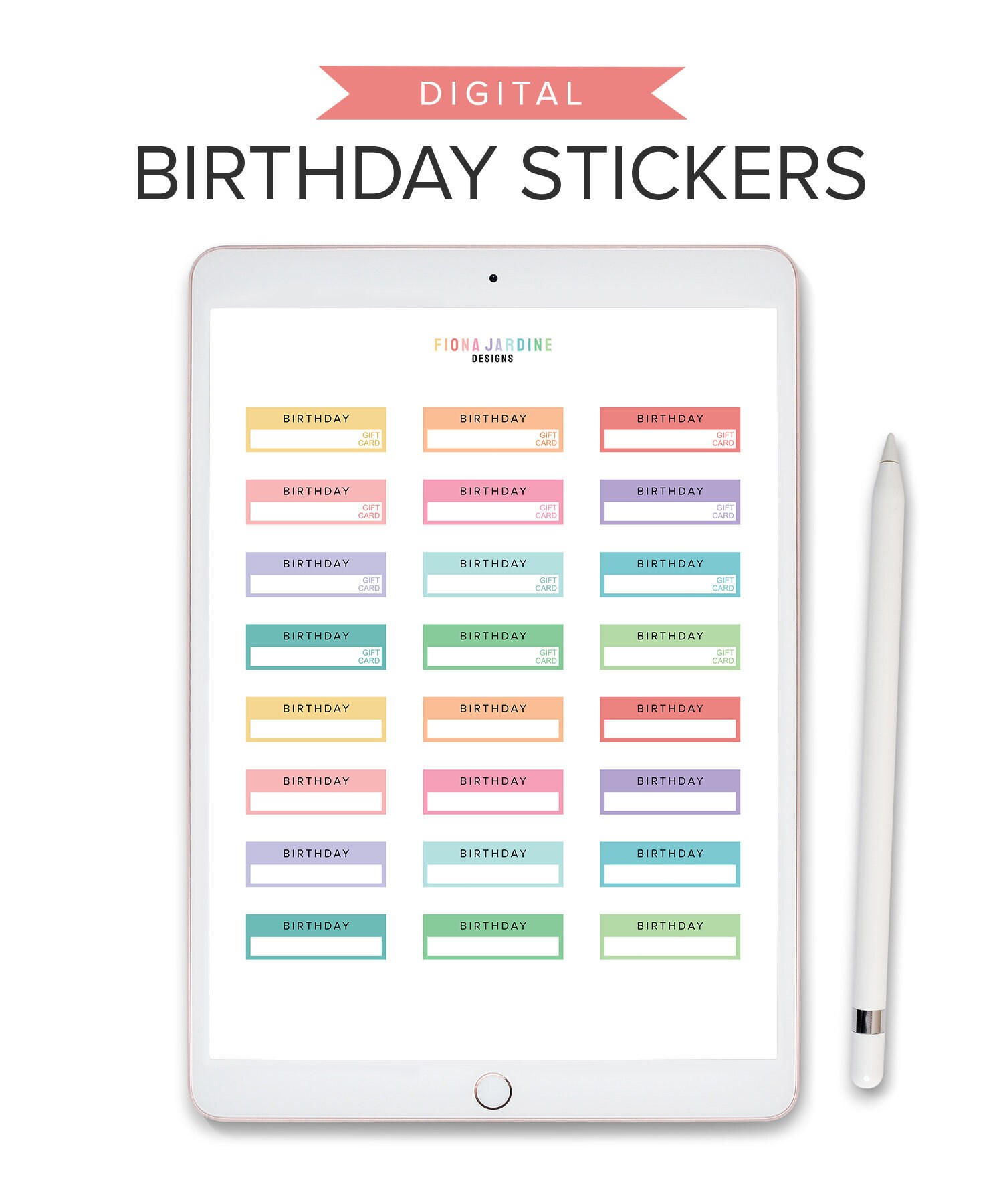 Birthday Gift & Card Reminder Digital Planner Stickers - Etsy
