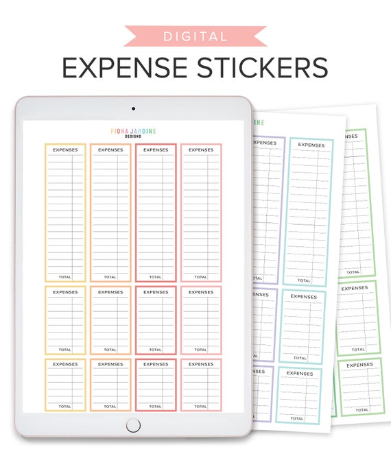 Stickers, Labels & Tags Spending Label | Expense Tracking Budget ...