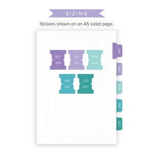 Small Monthly Printable Planner Tabs for Daily Planners | Etsy