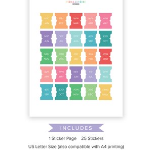 Small Monthly Printable Planner Tabs for Daily Planners | Etsy