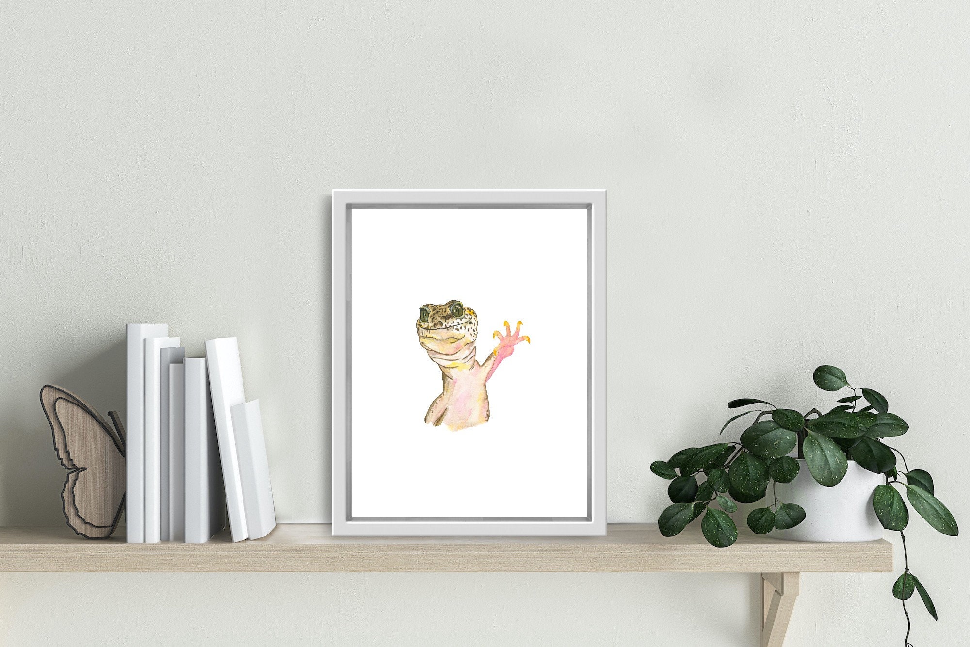 Smiling Gus the Gecko Fine Art Print From My Original - Etsy