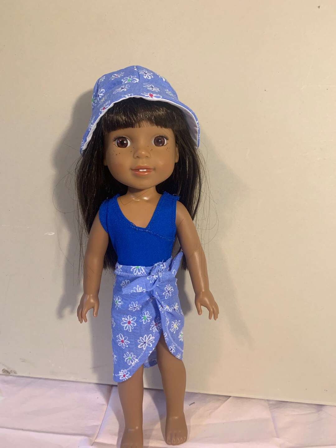 Wellie Wisher One Piece Swimsuit and Coverup Wrap and Sun Hat - Etsy