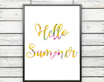 Hello Spring PRINTABLE / 8X10 and 5X7 / Digital Prints / Instant ...