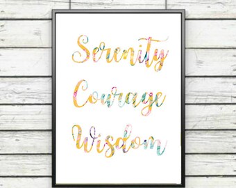 Serenity Prayer Serenity, Courage, Wisdom Includes 5x7, 8x10, 11x4 ...