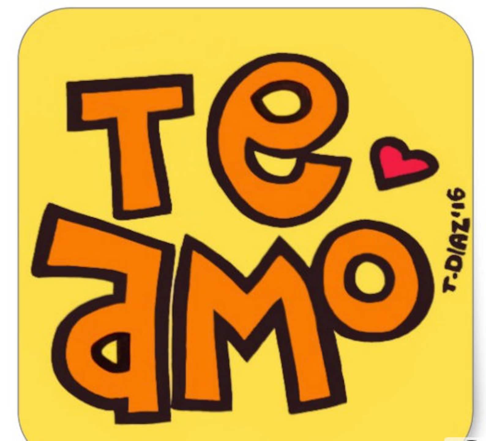 Te Amo Sticker (square) - Etsy