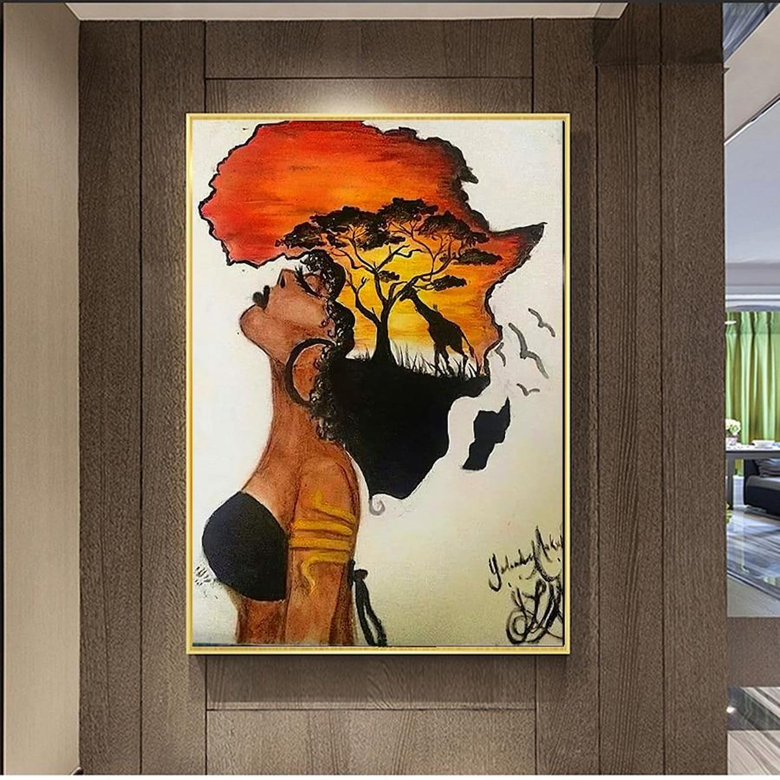 Classical Abstract Sunset Landscape Wall Art - Etsy