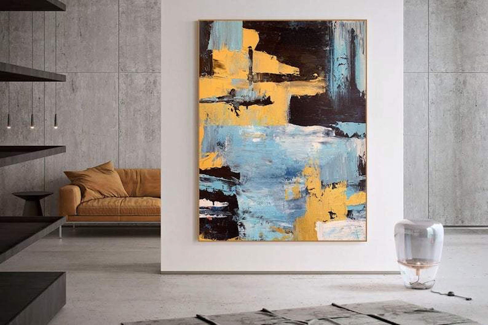 Oversized Wall Art Hand Painted Large Wall Art Picture Large Canvas Art ...