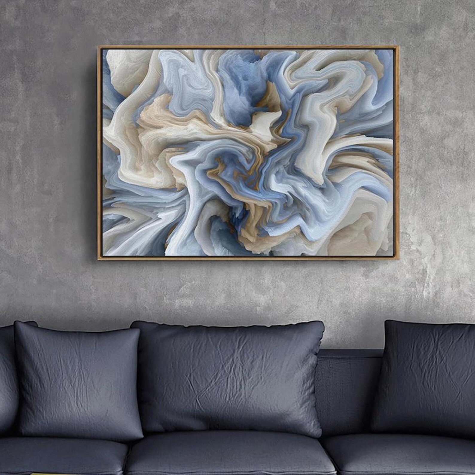 Blue Marble Wall Art Canvas Wall Art Prints Abstract Marble - Etsy