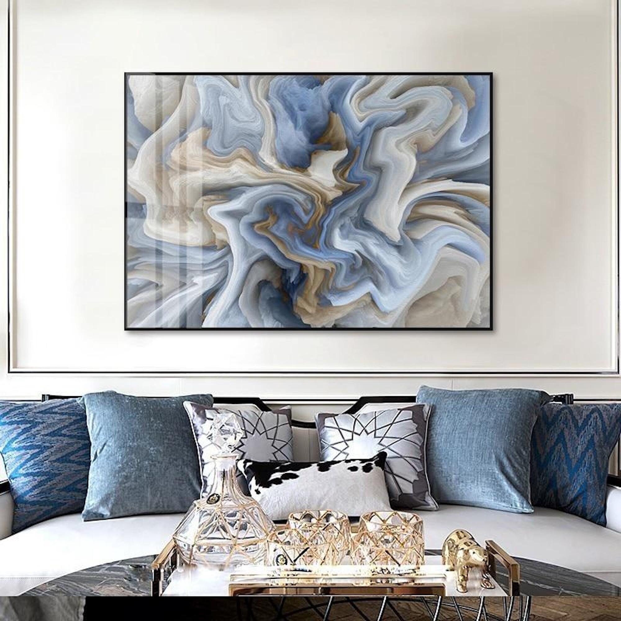 Blue Marble Wall Art Canvas Wall Art Prints Abstract Marble - Etsy
