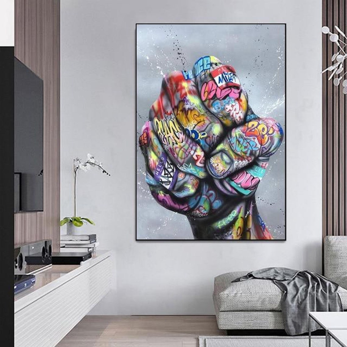 Graffiti Art Visual Art Canvas Contemporary Art Canvas - Etsy