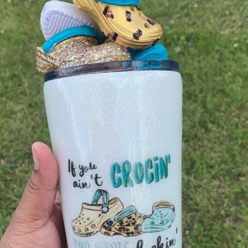 Neon Tie Dye Crocs Tumbler With Optional Crocs Lid Topper - Etsy
