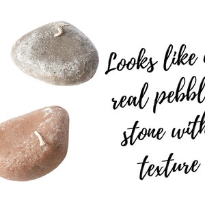 Handmade Beach Stone Candles, Premium Pebble Candle Made of Natural Wax ...