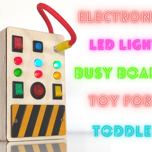 LED Light Busy Board for Toddler Personalized Switch Toy - Etsy