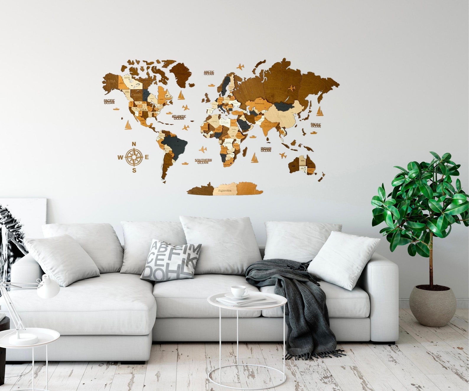 Large Wooden 3D World Travel Map Family Gift Anniversary - Etsy UK