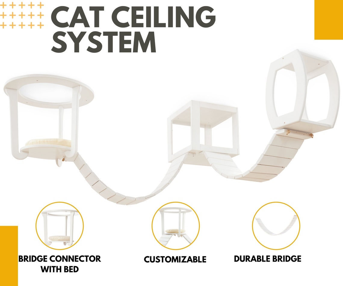 Universal Wood Ceiling Cat Furniture With Connector Cat Tower - Etsy UK
