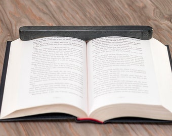 Bookish Book Weight Teal Cotton Fabric Textbook Page Holder, Weighted ...