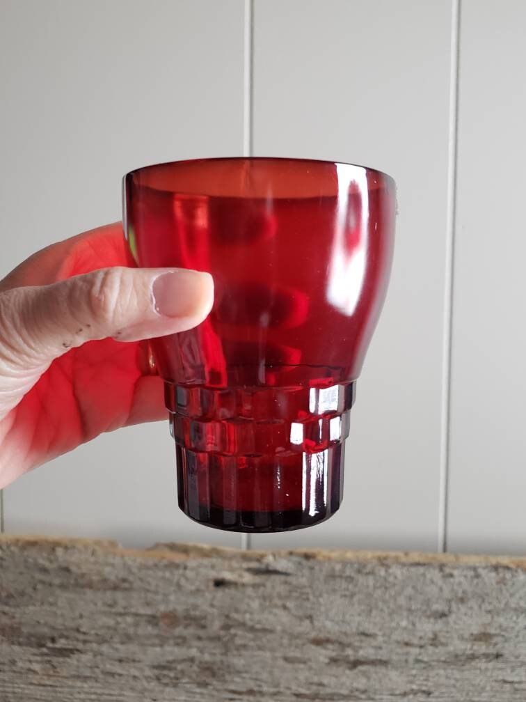 Dinning Set Royal Ruby Red Anchor Hocking Glassware Ftd. - Etsy