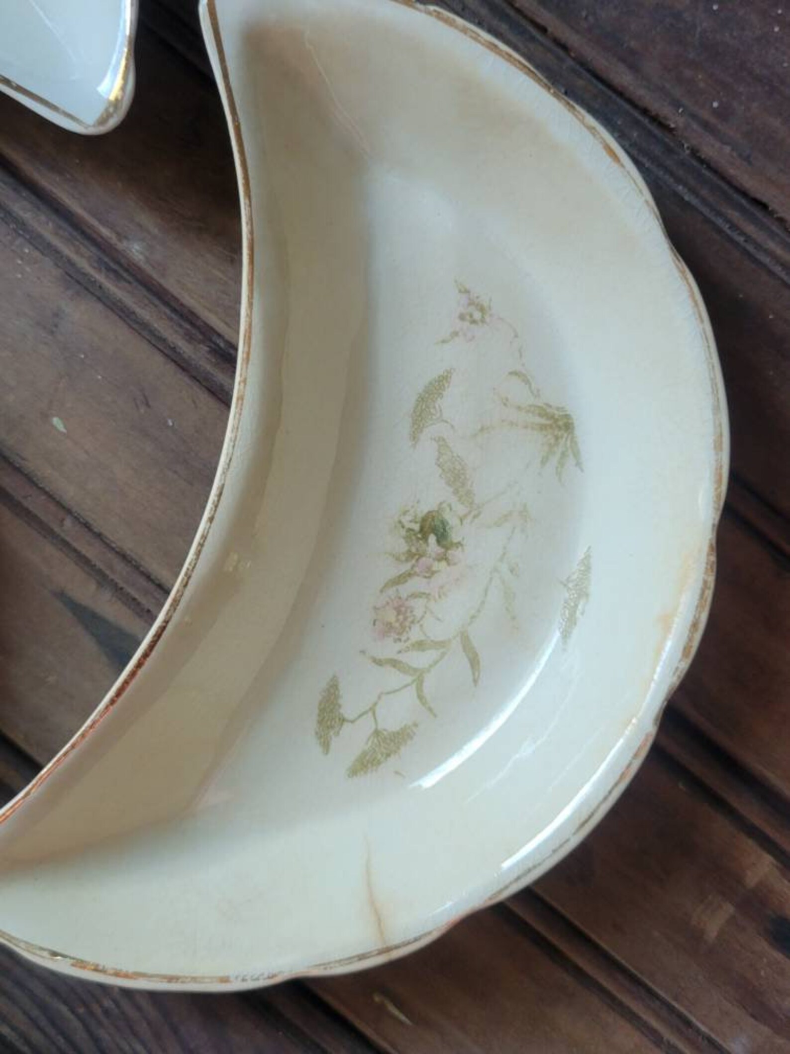 Antique White Ironstone Bone Dishes Ironstone Cresent Dish - Etsy
