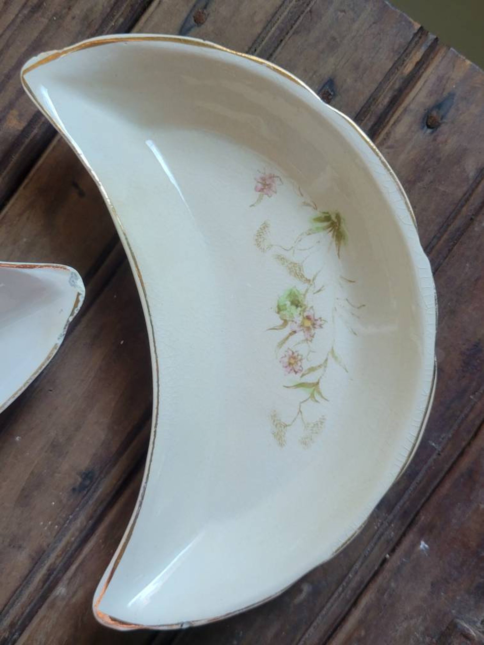 Antique White Ironstone Bone Dishes Ironstone Cresent Dish - Etsy