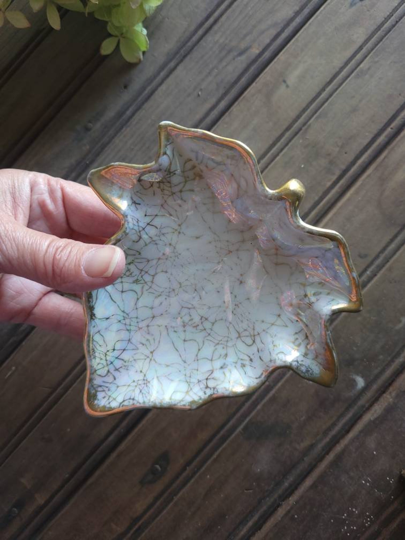 Vintage Ashtray Fall Leaf Ashtray White and Gold Ceramic - Etsy