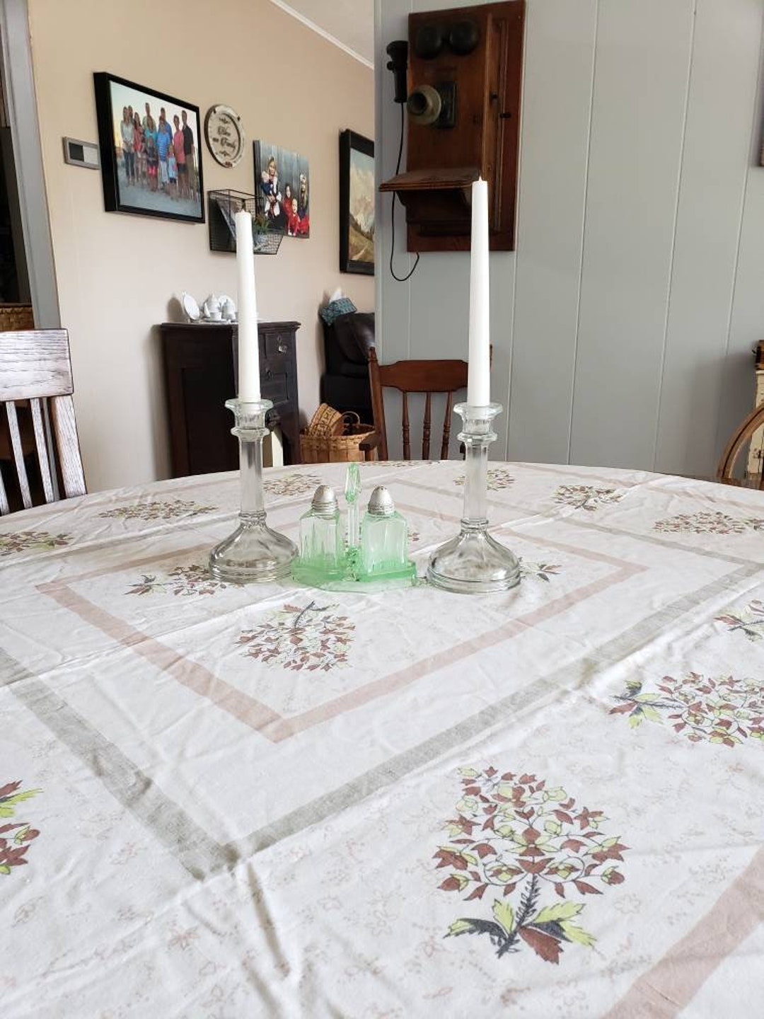 Vintage Square Tablecloth Fall Tablecloth - Etsy