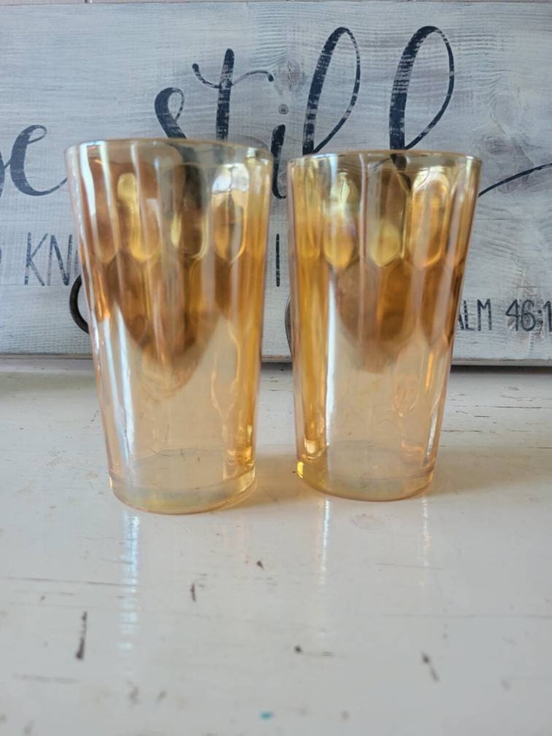 Vintage Lusterware Tumblers | Iridescent Lusterware Glasses Jennette ...