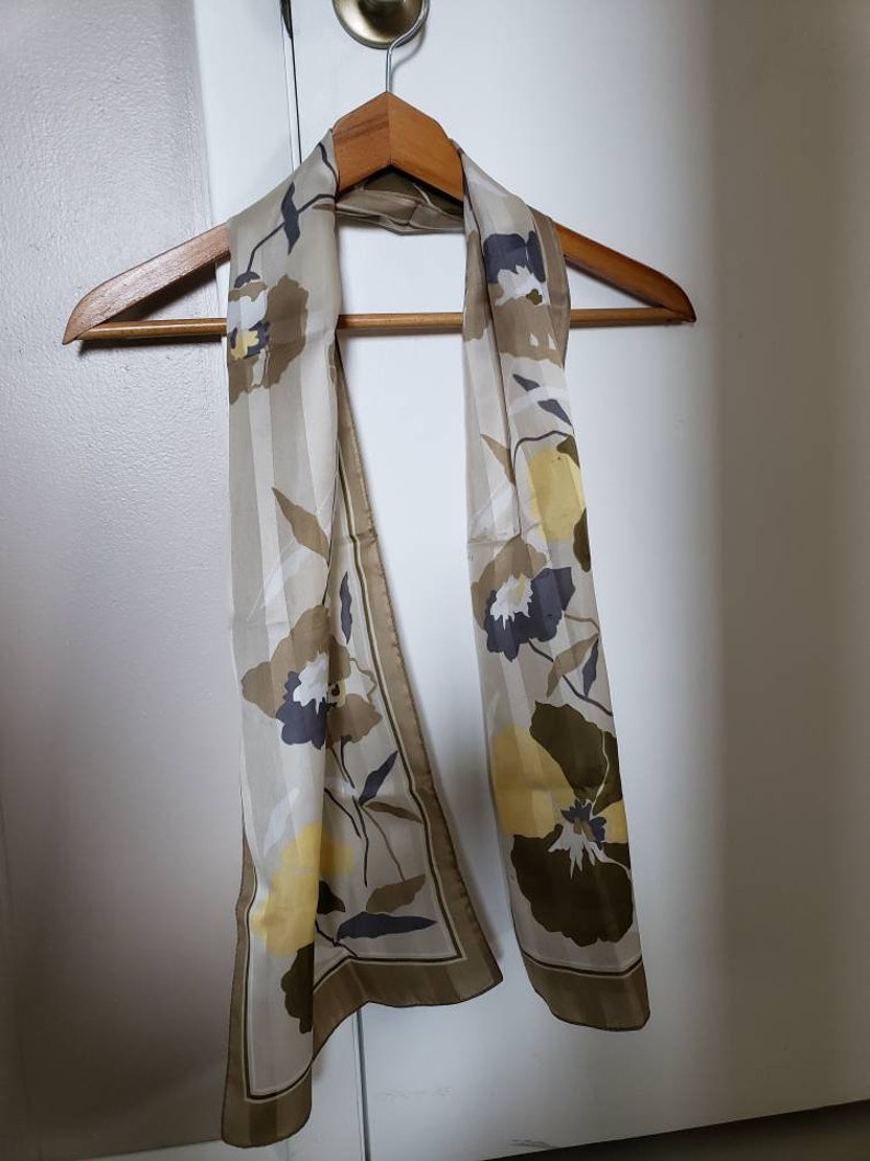 Vintage Silk Scarf Mod Scarf Head Scarf Neck Scarf Silky - Etsy