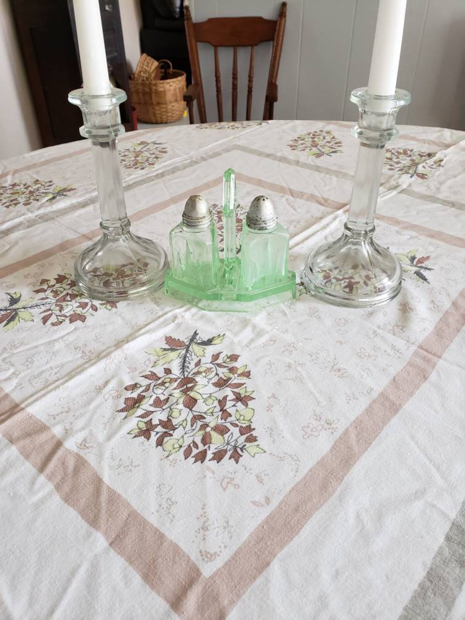 Vintage Square Tablecloth Fall Tablecloth | Etsy