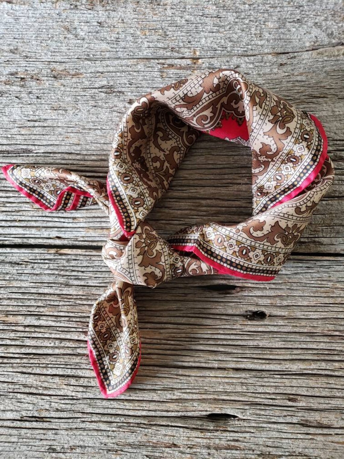 Vintage Shiny Gold Tiger Print Scarf Head Scarf Neck Scarf - Etsy