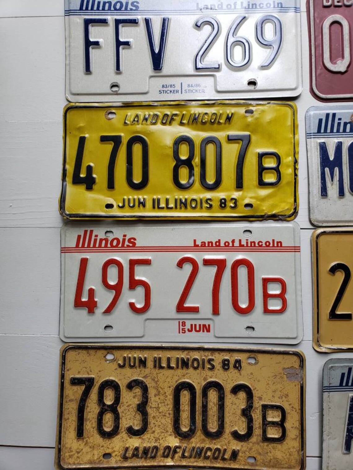 Vintage License Plates Set of 8 Metal License Plates | Etsy