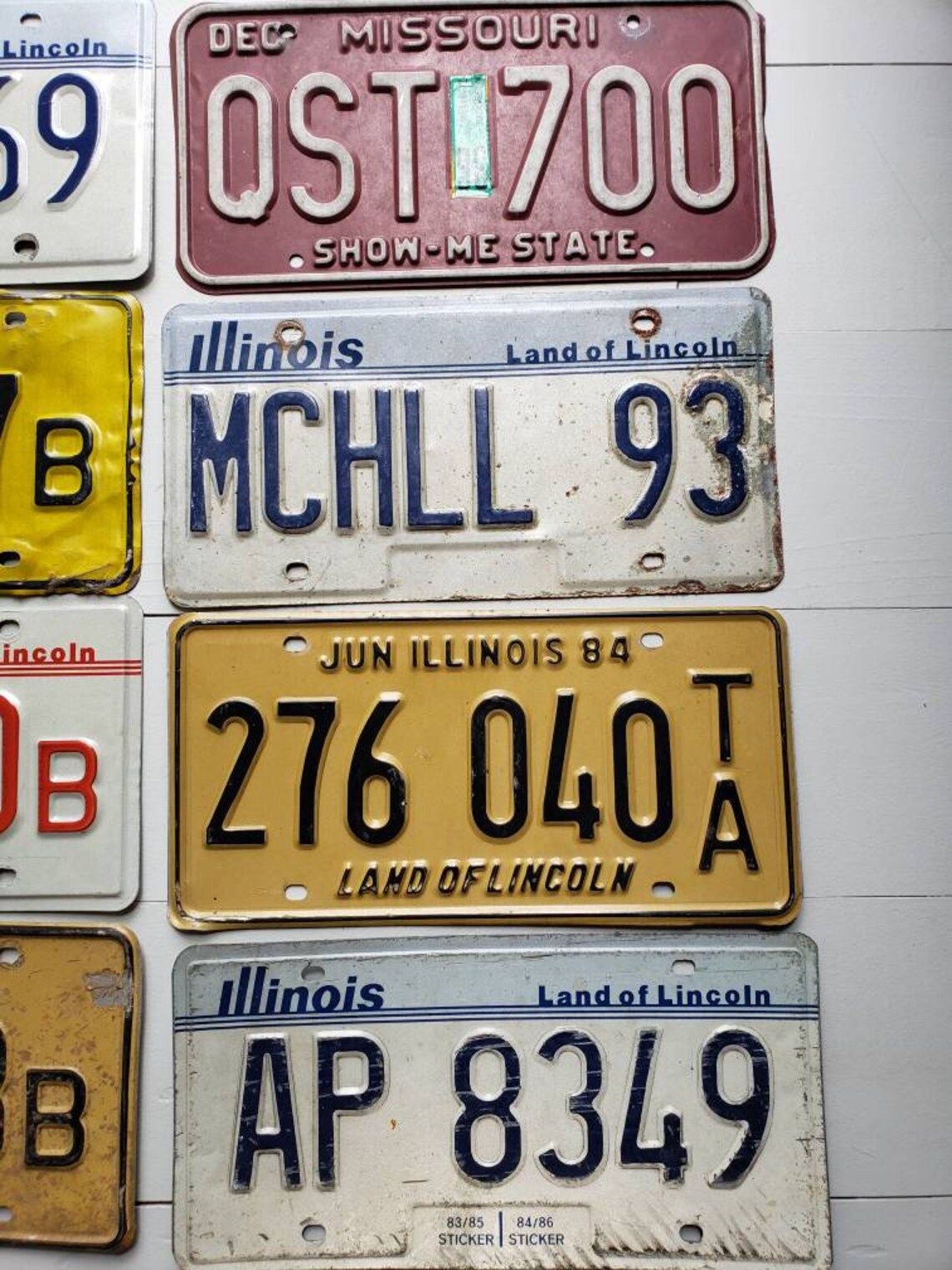 Vintage License Plates Set of 8 Metal License Plates - Etsy
