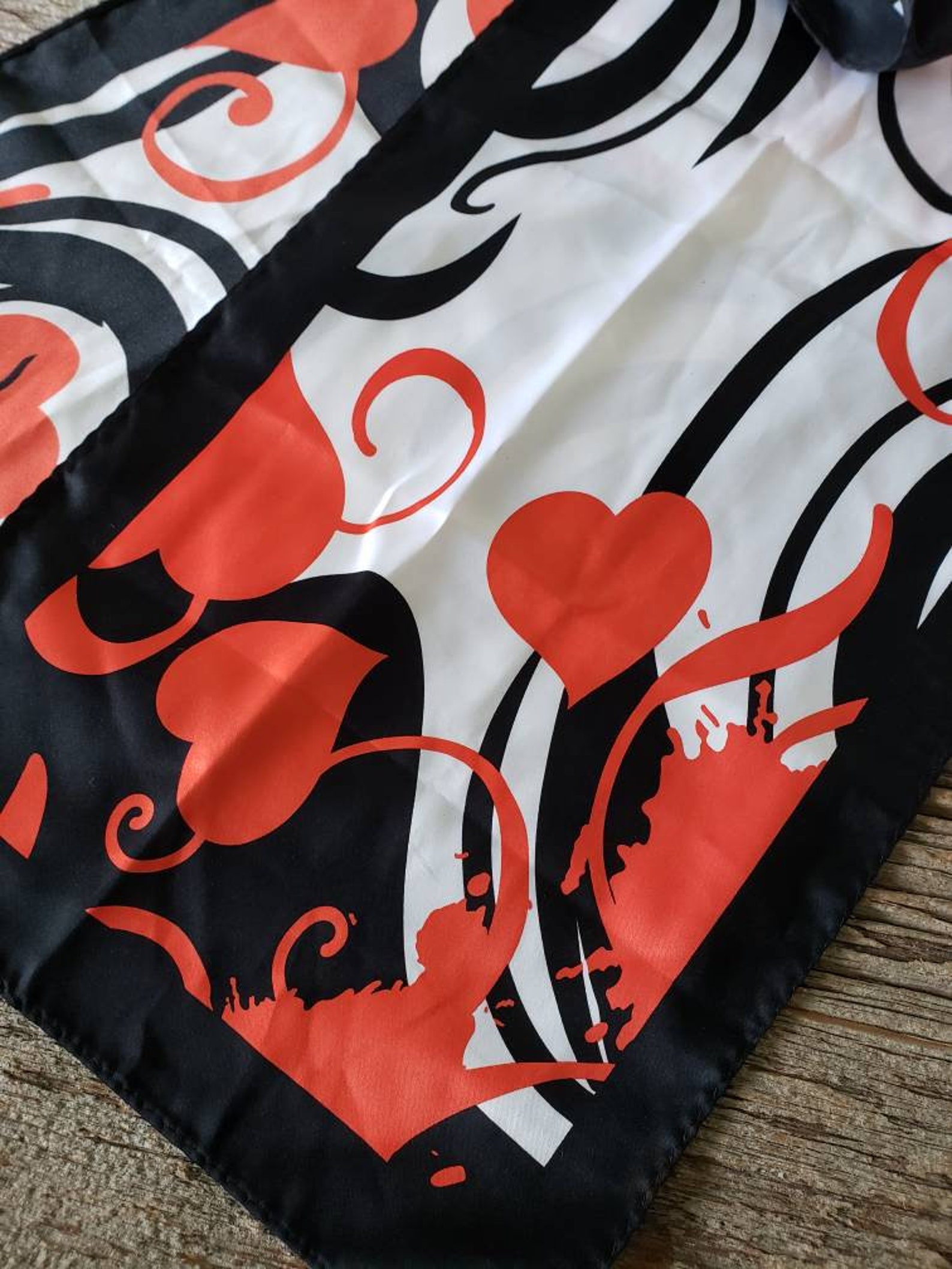 Vintage Mod Scarf Head Scarf Neck Scarf Retro Scarf Silky - Etsy